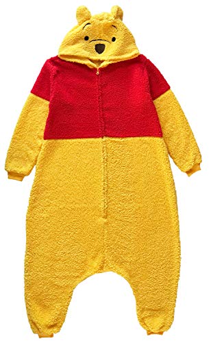 Disney Winnie The Pooh Kigurumi Adult Costume Union Suit Sherpa Pajama Outfit (Large)