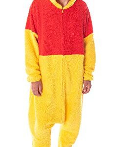 Disney Winnie The Pooh Kigurumi Adult Costume Union Suit Sherpa Pajama Outfit (Large)