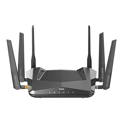 D-Link WiFi 6 Router AX4800 MU-MIMO Voice Control Compatible with Alexa & Google Assistant, Dual Band Gigabit Gaming Internet Network (DIR-X4860-US)