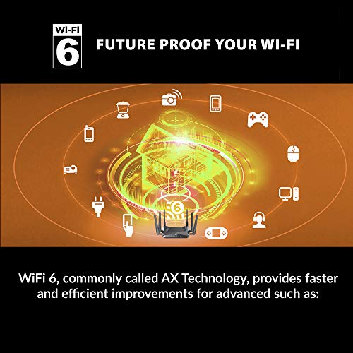 D-Link WiFi 6 Router AX4800 MU-MIMO Voice Control Compatible with Alexa & Google Assistant, Dual Band Gigabit Gaming Internet Network (DIR-X4860-US)