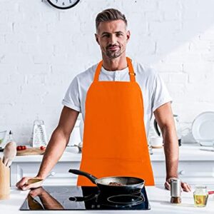 Utopia Kitchen 2 Pack Bib Apron, Adjustable with 2 Pockets, Water and Oil Resistant, Cooking Kitchen Chef Apron for Women Men