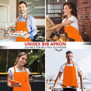 Utopia Kitchen 2 Pack Bib Apron, Adjustable with 2 Pockets, Water and Oil Resistant, Cooking Kitchen Chef Apron for Women Men