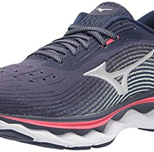 Mizuno Women's Wave Sky 5 Running Shoe, Peacoat, 9