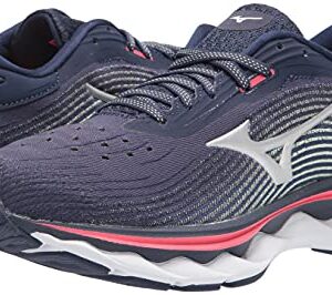 Mizuno Women's Wave Sky 5 Running Shoe, Peacoat, 9