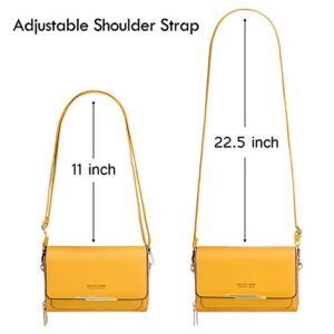 Roulens Small Crossbody Bag for Women,Cell Phone Purse Women's Shoulder Handbags Wallet Purse with Credit Card Slots