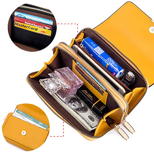 Roulens Small Crossbody Bag for Women,Cell Phone Purse Women's Shoulder Handbags Wallet Purse with Credit Card Slots