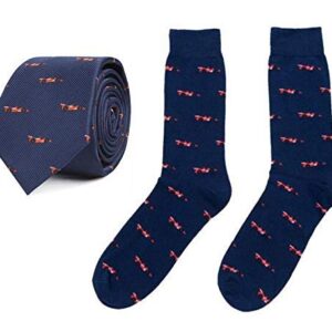 AUSCUFFLINKS Racing Car Socks & Tie Combo Set for Men | Racing Car Fan Tie for Men Race Car Neckties for Him | Nazcar F1 Fan | Funky Socks | Happy Socks