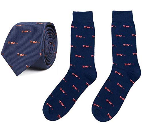 AUSCUFFLINKS Racing Car Socks & Tie Combo Set for Men | Racing Car Fan Tie for Men Race Car Neckties for Him | Nazcar F1 Fan | Funky Socks | Happy Socks