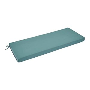 amazon basics outdoor patio bench cushion 45 x 18 x 3 inches, cyan blue