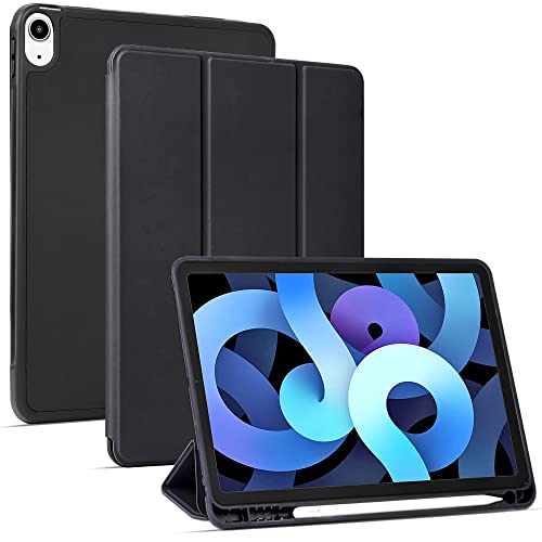 Arae for iPad Air 5 Generation 10.9 Case (2022) / iPad Air 4 Generation 10.9 Case (2020) Auto Wake/Sleep Feature Standing Cover, Black