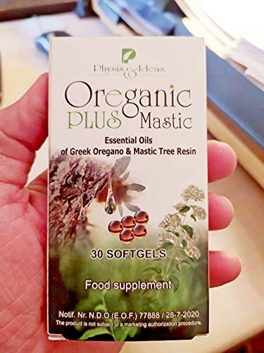 Oreganic Plus Mastic – Organic Wild Oregano Oil Capsules & Mastic Gum Oil – Immune Defense, Intestinal Support, Stomach Relief, Gut Restore, Kids Immune Support – 30 Pack