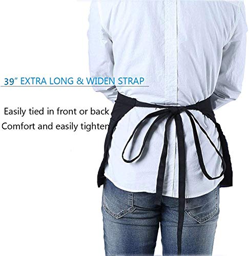 Waist Apron for Teachers with 3 Pockets Half Black Apron,Teachers Prefect Gift (teacher of ting humans)