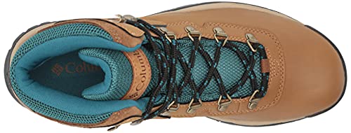 Columbia Women's Newton Ridge Plus Hiking Shoe, Elk, River Blue, 8