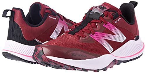 New Balance womens Dynasoft Nitrel V4 Trail Running Shoe, Garnet/Black, 8.5 US