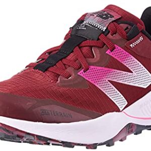 New Balance womens Dynasoft Nitrel V4 Trail Running Shoe, Garnet/Black, 8.5 US