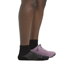 Darn Tough Women's Run 1/4 Ultra-Lightweight with Cushion - Medium White Merino Wool Socks for Running