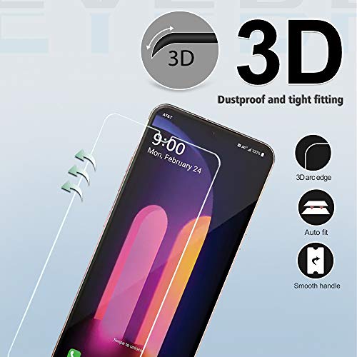 LG V60 ThinQ Screen Protector + Camera Lens Protectors by YEYEBF,[2+2 Pack] Tempered Glass Screen Protector [9H Hardness][Case-Friendly][3D Glass][Bubble-Free] Screen Protector Glass for LG V60 ThinQ