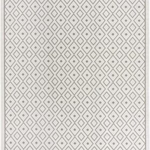 Unique Loom Outdoor Trellis Collection Area Rug - Kafes (7' 10" x 10' Rectangle, Ivory/ Gray)