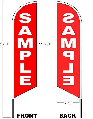 Dispensary Windless Swooper Flag Pole w/Ground Spike Kits gq-h, 2 Pack