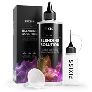 alcohol blending solution for ink - large 4oz ink blending solution - works with all alcohol inks - with applicator tip, applicator bottle and funnel