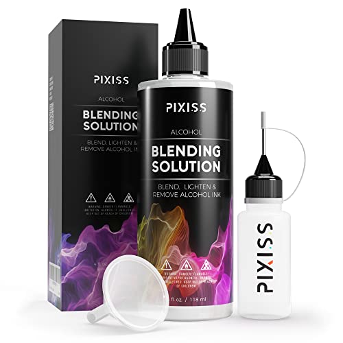 Alcohol Blending Solution for Ink - Large 4oz Ink Blending Solution - Works with All Alcohol Inks - with Applicator Tip, Applicator Bottle and Funnel