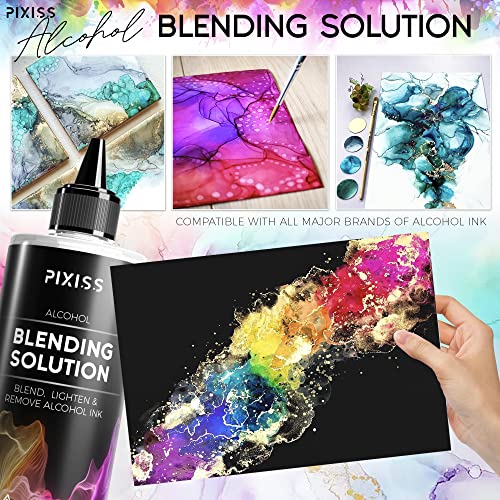 Alcohol Blending Solution for Ink - Large 4oz Ink Blending Solution - Works with All Alcohol Inks - with Applicator Tip, Applicator Bottle and Funnel