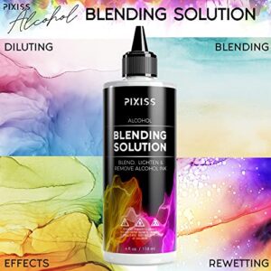 Alcohol Blending Solution for Ink - Large 4oz Ink Blending Solution - Works with All Alcohol Inks - with Applicator Tip, Applicator Bottle and Funnel