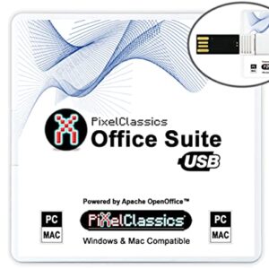 Office Suite 2023 Compatible with Microsoft Office 2019 365 2021 2020 2016 2013 Powered by Apache OpenOffice on USB with Lifetime License for Windows 11 10 8.1 8 7 Vista XP 32 64-Bit PC macOS Mac OS X