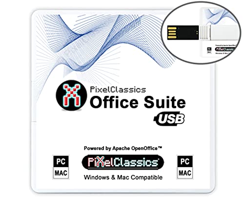 Office Suite 2023 Compatible with Microsoft Office 2019 365 2021 2020 2016 2013 Powered by Apache OpenOffice on USB with Lifetime License for Windows 11 10 8.1 8 7 Vista XP 32 64-Bit PC macOS Mac OS X