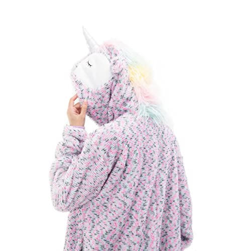 Adult Unicorn Costume, Cartoon One Piece Pajamas Halloween Christmas Cosplay Onesie Womens Gifts