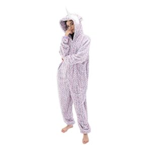 Adult Unicorn Costume, Cartoon One Piece Pajamas Halloween Christmas Cosplay Onesie Womens Gifts