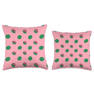 Summer Watermelon Co Cute Pink Watermelons Summer Pattern for Women or Girls Throw Pillow, 16x16, Multicolor