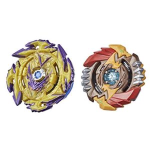 beyblade burst surge speedstorm spear valtryek v6 and regulus r6 spinning top dual pack -- 2 battling game top toy for kids ages 8 and up