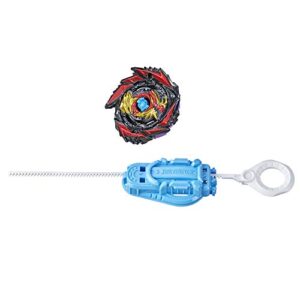 beyblade burst surge speedstorm demise devolos d6 spinning top starter pack – balance type battling game top with launcher, toy for kids