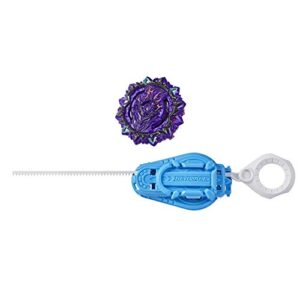 beyblade burst surge speedstorm vex lucius l6 spinning top starter pack – defense type battling game top with launcher, toy for kids