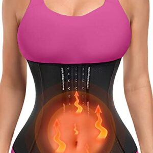 YADIFEN Corset Waist Trainer for Women, Latex Waist Cincher Workout Body Shaper Breathable Girdle Sport Belt