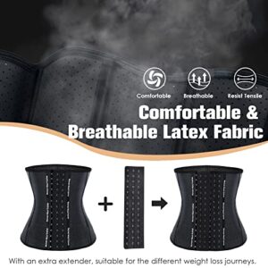 YADIFEN Corset Waist Trainer for Women, Latex Waist Cincher Workout Body Shaper Breathable Girdle Sport Belt