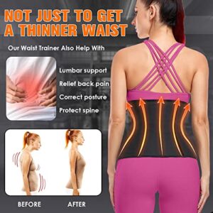 YADIFEN Corset Waist Trainer for Women, Latex Waist Cincher Workout Body Shaper Breathable Girdle Sport Belt