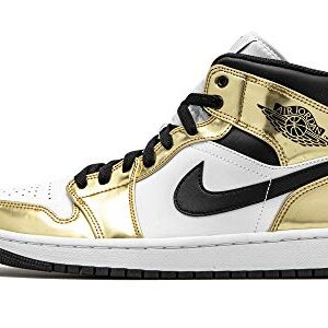 Jordan Air 1 Mid Se Metallic Gold/Black-White Mens Dc1419 700 - Size 10