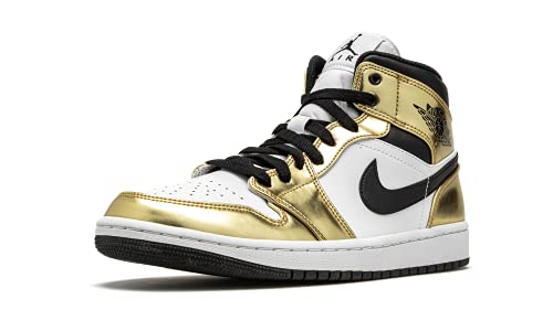 Jordan Air 1 Mid Se Metallic Gold/Black-White Mens Dc1419 700 - Size 10