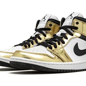 Jordan Air 1 Mid Se Metallic Gold/Black-White Mens Dc1419 700 - Size 10