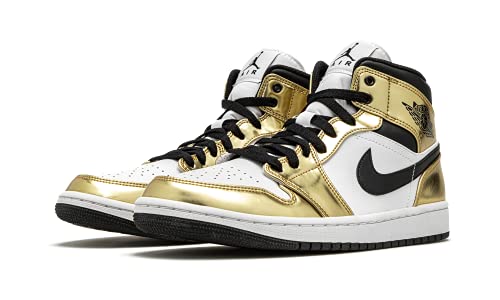 Jordan Air 1 Mid Se Metallic Gold/Black-White Mens Dc1419 700 - Size 10