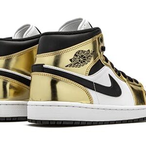 Jordan Air 1 Mid Se Metallic Gold/Black-White Mens Dc1419 700 - Size 10