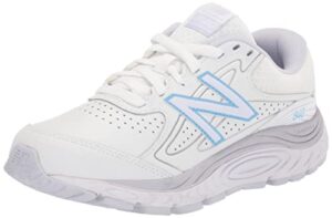 new balance women's 840 v3 walking shoe, white/silent grey, 8.5 x-wide