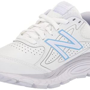 New Balance Women's 840 V3 Walking Shoe, White/Silent Grey, 8.5 X-Wide