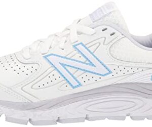 New Balance Women's 840 V3 Walking Shoe, White/Silent Grey, 8.5 X-Wide