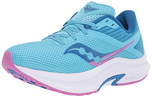 Saucony Women's Axon Road Running Shoe, Blaze/Royal, 10