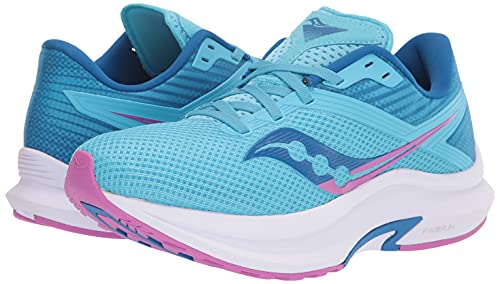 Saucony Women's Axon Road Running Shoe, Blaze/Royal, 10