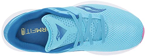 Saucony Women's Axon Road Running Shoe, Blaze/Royal, 10