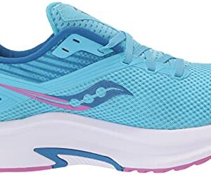 Saucony Women's Axon Road Running Shoe, Blaze/Royal, 10